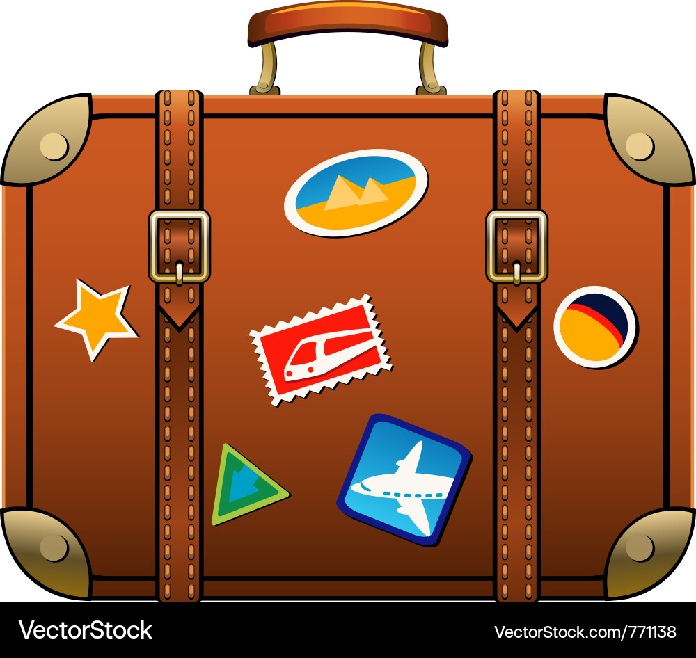 Travel Suitcase Royalty Free Vector Image - VectorStock