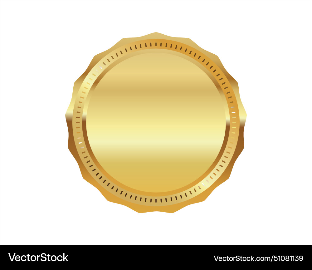 Golden stamp isolated on white background luxury Vector Image