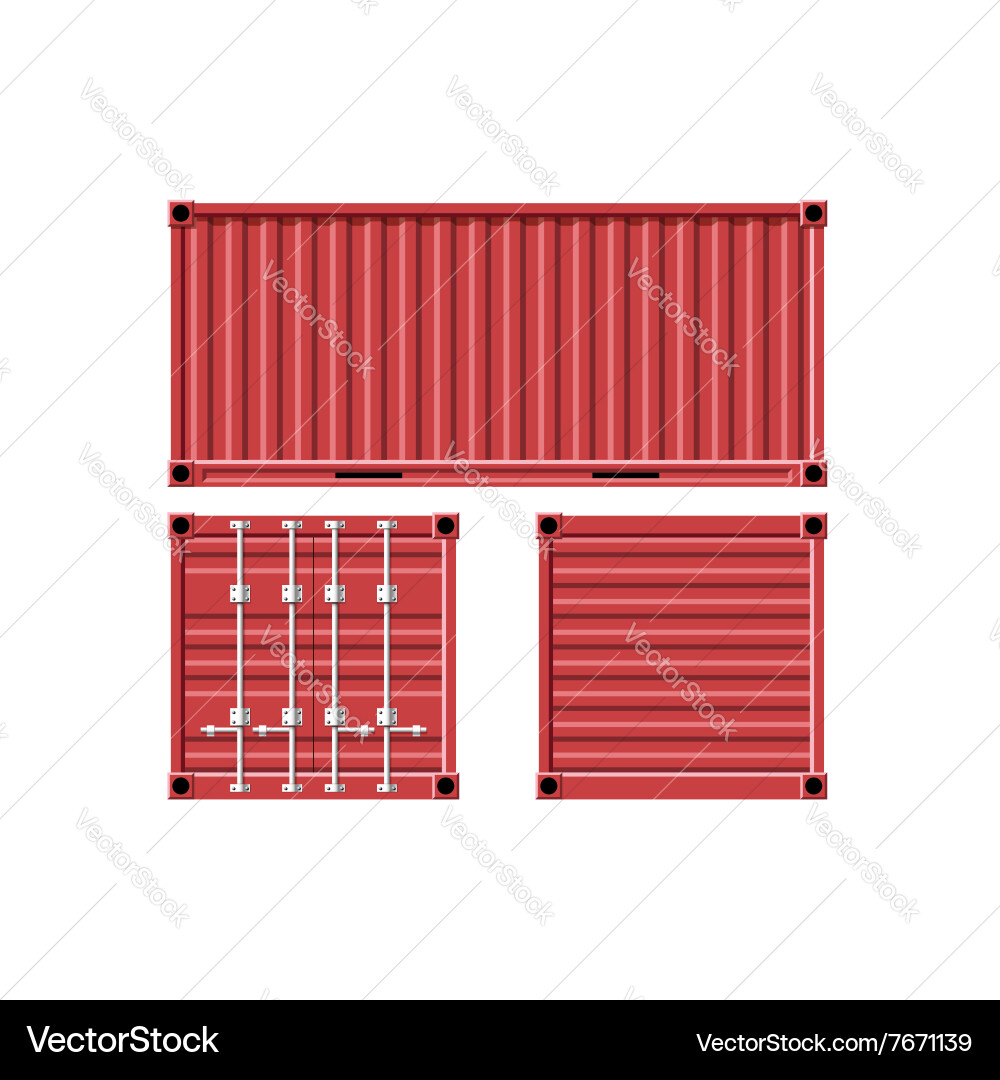 Metal cargo container Royalty Free Vector Image