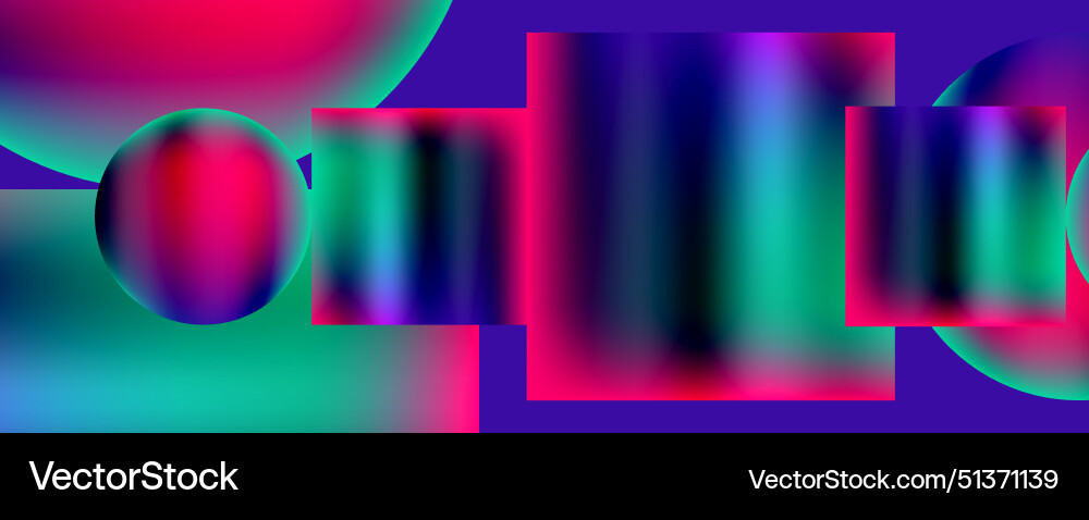 Neon colorful geometric shapes Royalty Free Vector Image