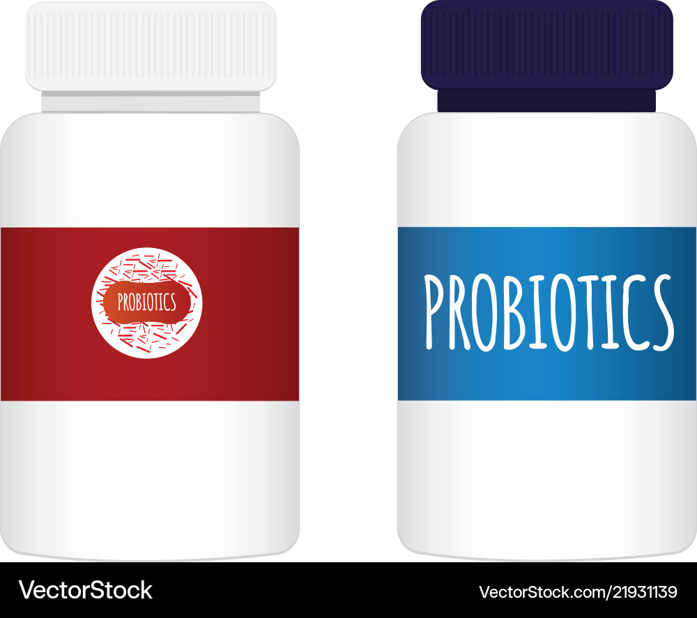 Probiotic and bacteria Royalty Free Vector Image
