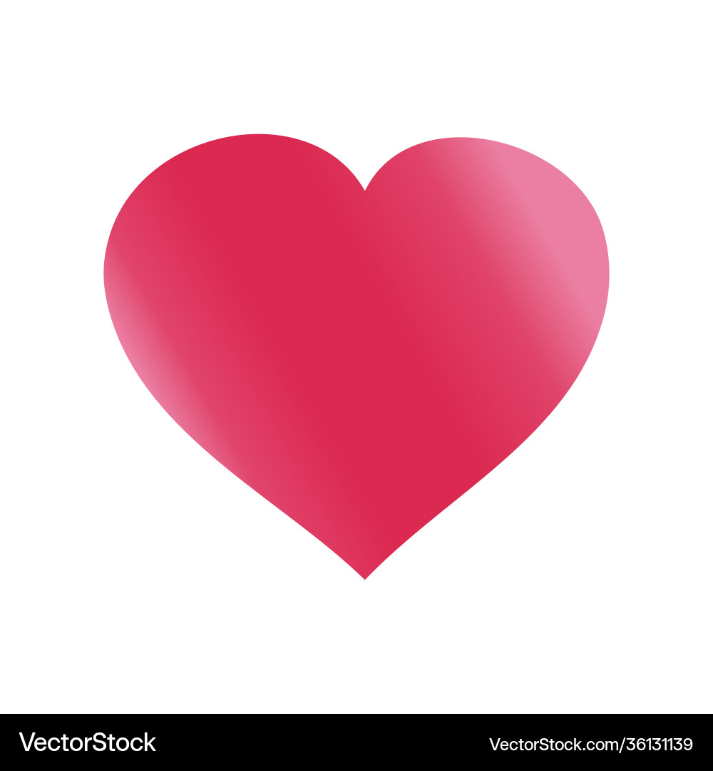Red shape heart icon symbol graphic design Vector Image