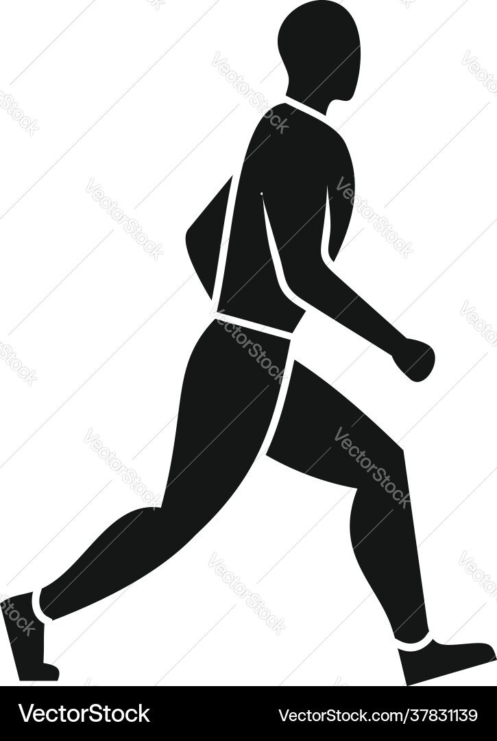 Running man icon simple style Royalty Free Vector Image