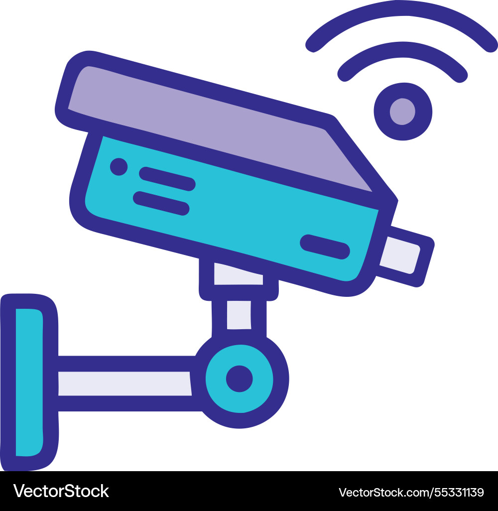 Smart security camera home automation Royalty Free Vector