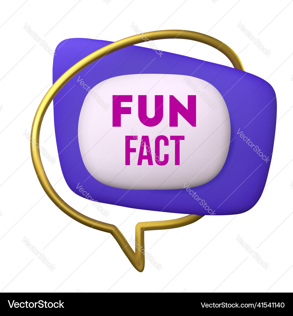 3d Badge Fun Fact Lizenzfreies Vektorbild - VectorStock