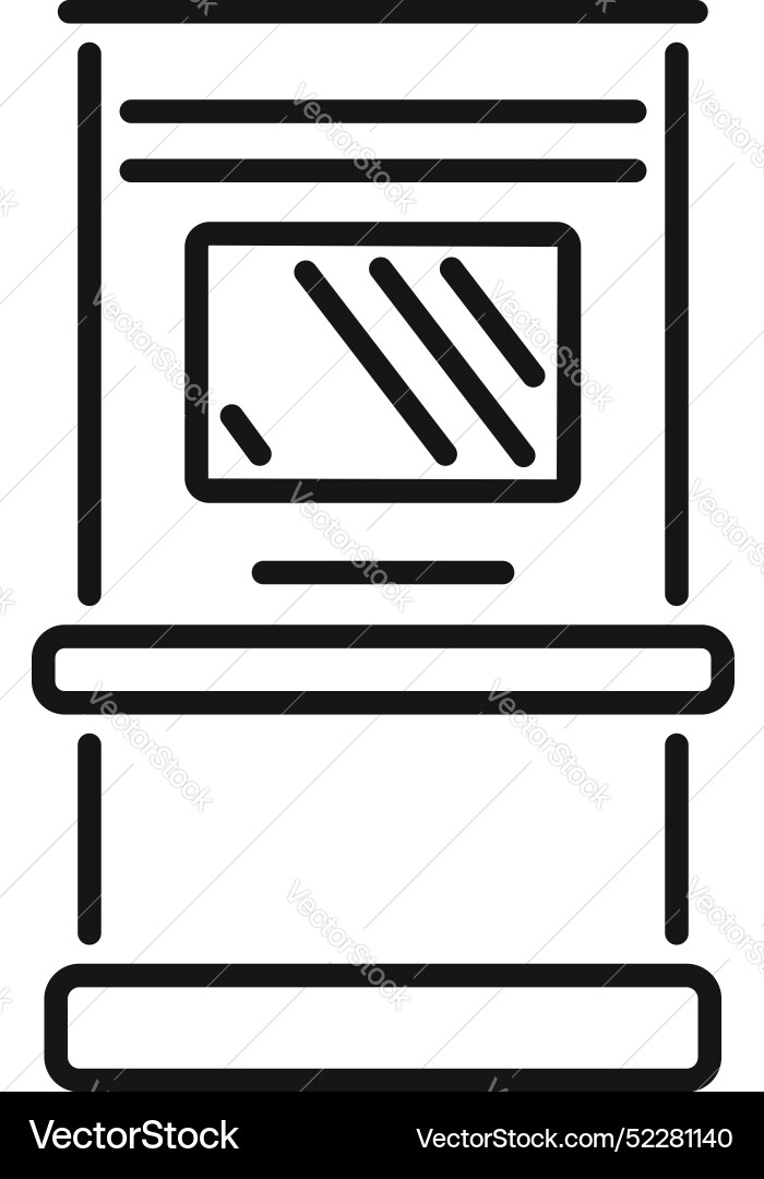 Atm machine with blank screen for banking Vector Image