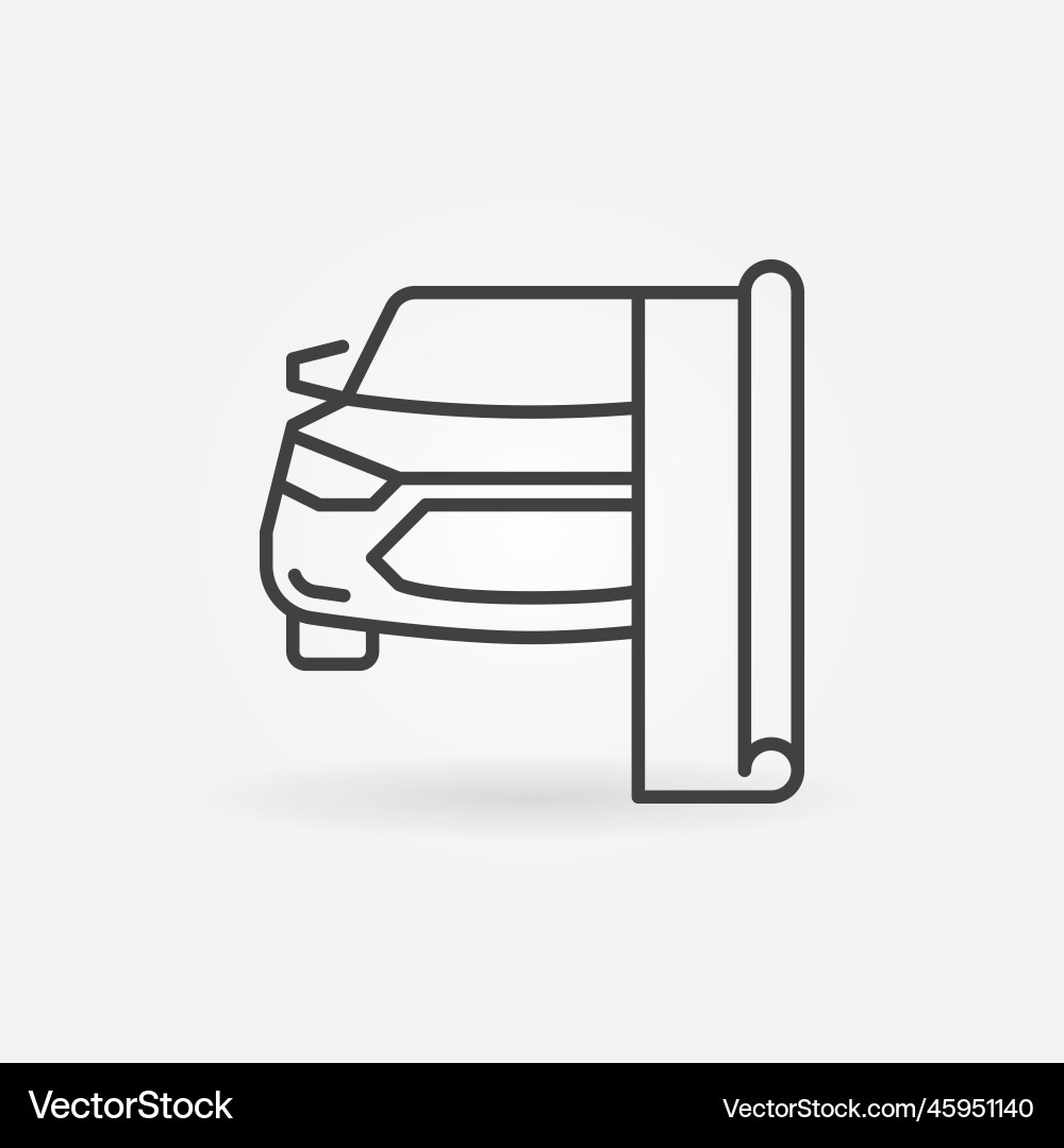 Car wrapping and detailing concept linear icon Vector Image