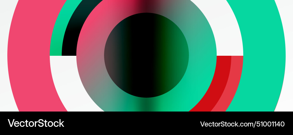 Colorful art with red green and white circle Vector Image