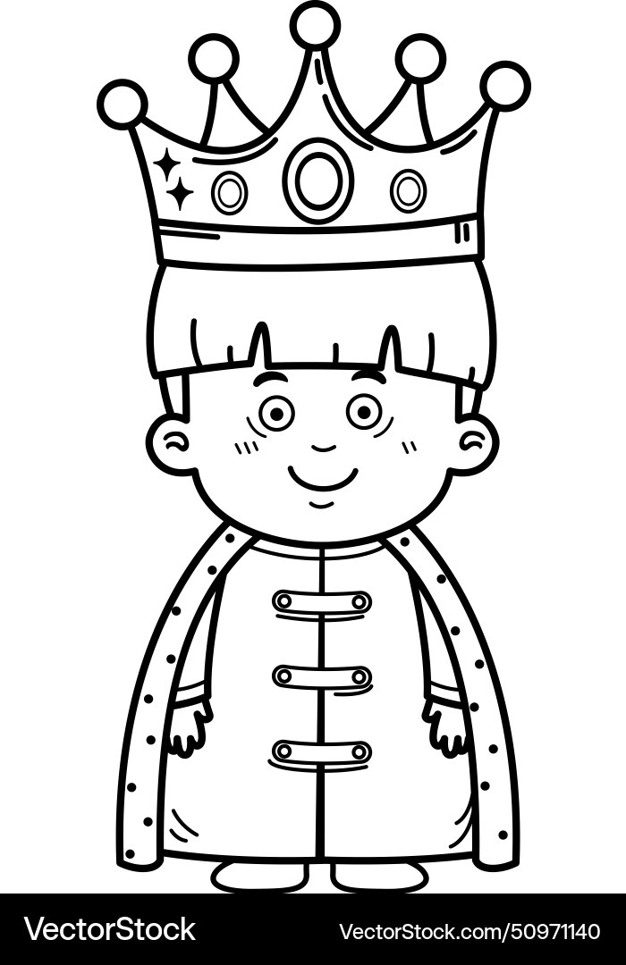 Cute children characters with king costume Vector Image