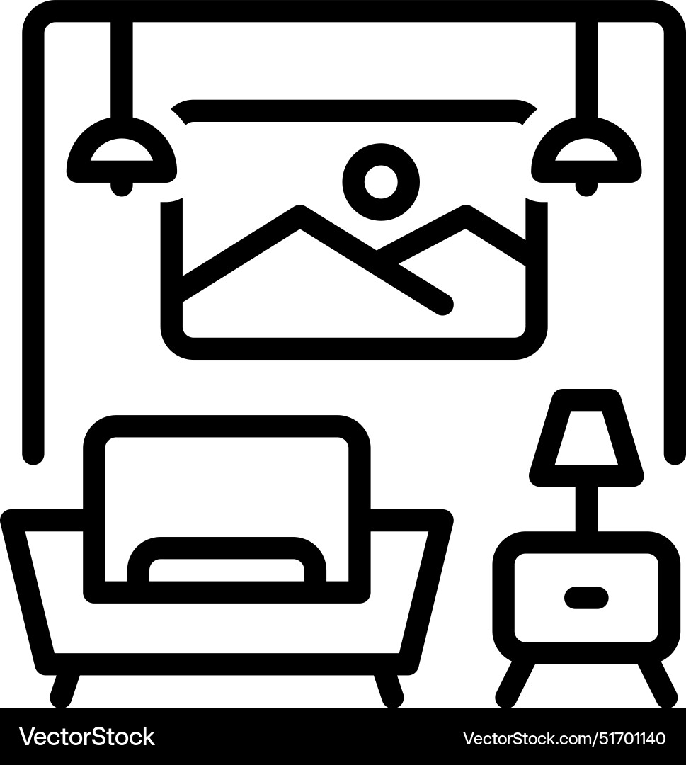 Living room Royalty Free Vector Image - VectorStock