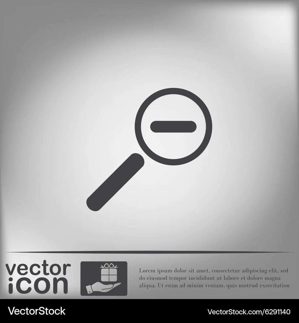 Magnifier reduction Royalty Free Vector Image - VectorStock