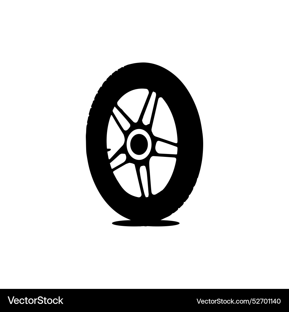 Motorbike tire wheel icon Royalty Free Vector Image