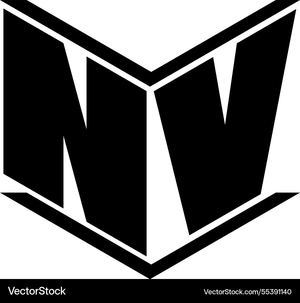 Nv monogram logo with a modern and minimalist Vector Image