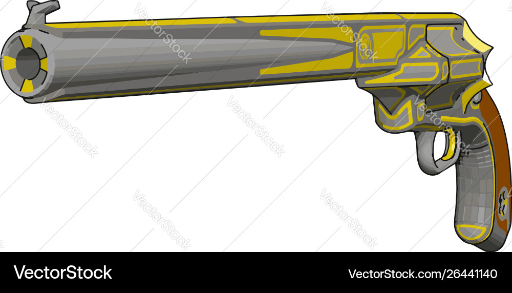 Old retro gun on white background Royalty Free Vector Image
