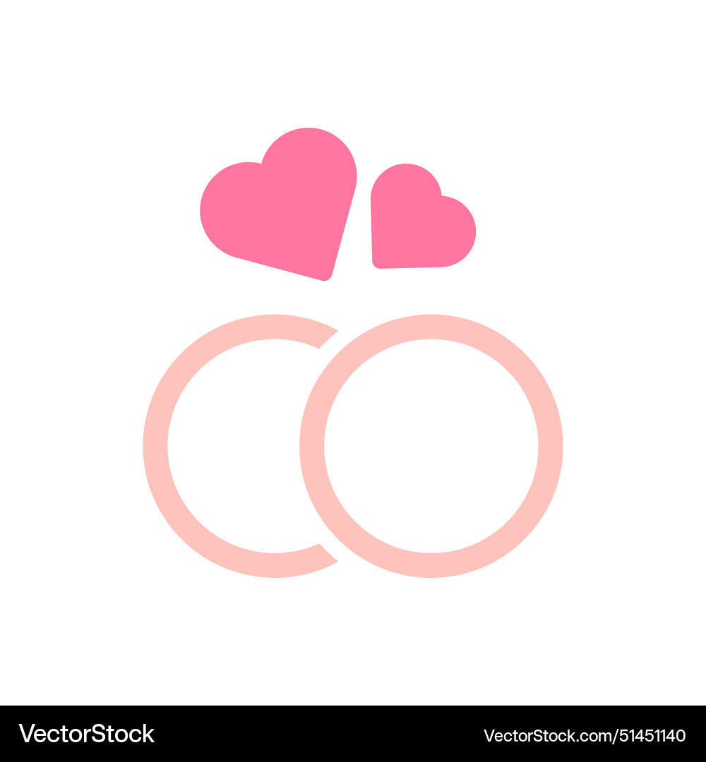 Ring love solid soft pink valentine Royalty Free Vector