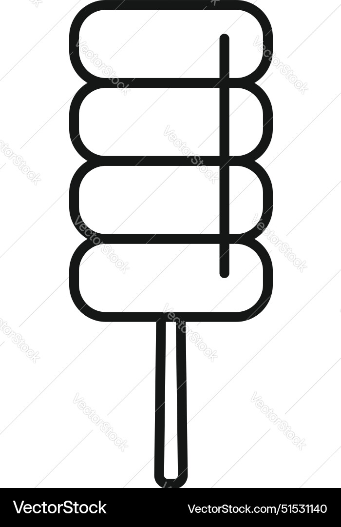 Round candy stick icon outline Royalty Free Vector Image