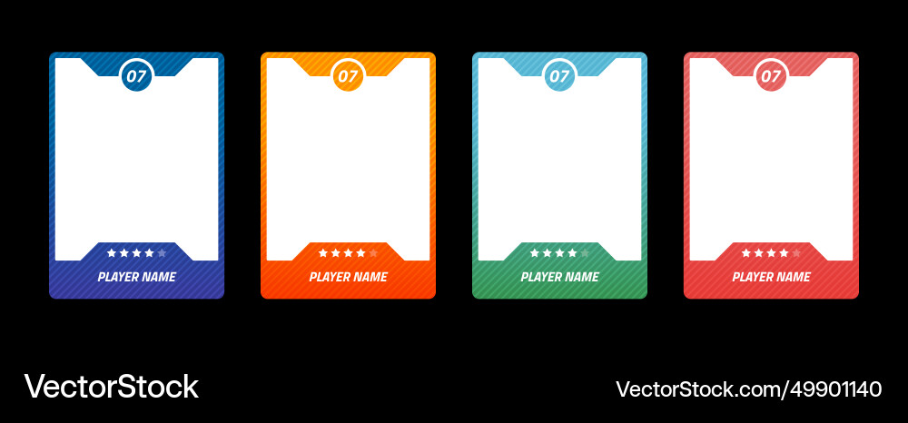 Sports Card Frames Collection Royalty Free Vector Image