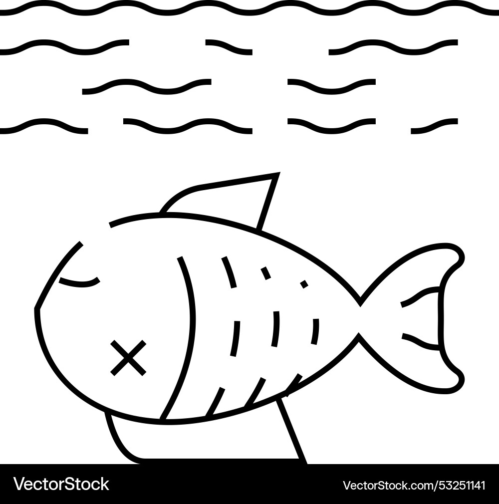 Environment harm line icon Royalty Free Vector Image