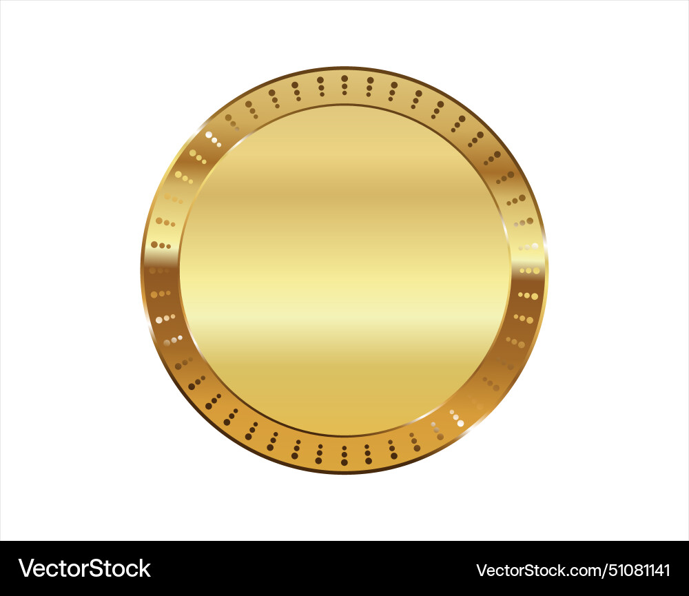 Golden stamp isolated on white background luxury Vector Image