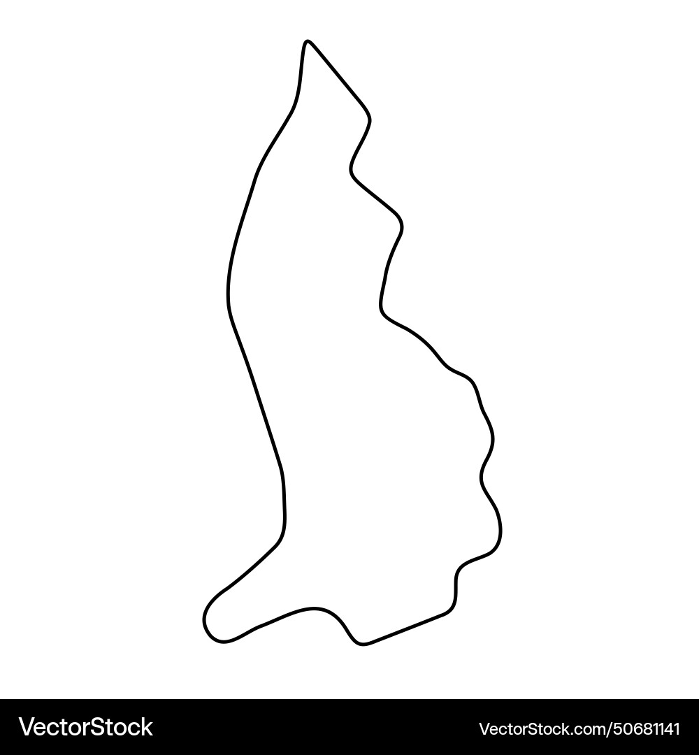 Liechtenstein simplified outline map Royalty Free Vector