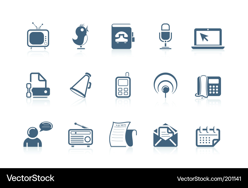 Social and communication icons Royalty Free Vector Image