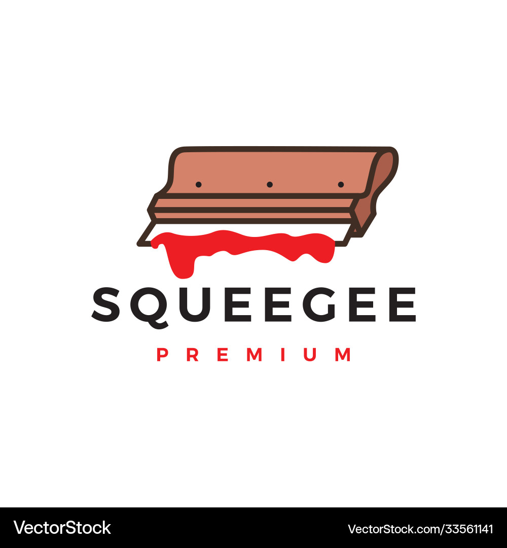 Squeegee screen printing logo icon Royalty Free Vector Image