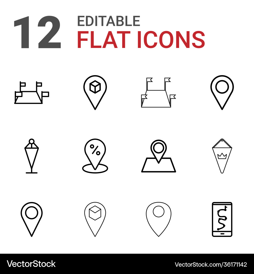 12 gps icons Royalty Free Vector Image - VectorStock