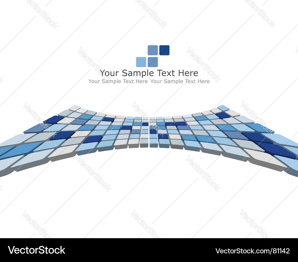 3D Geometric Blue Blocks Background Royalty Free Vector