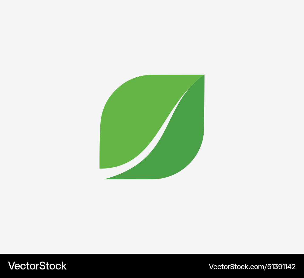 Awesome green leaf logo design template Royalty Free Vector
