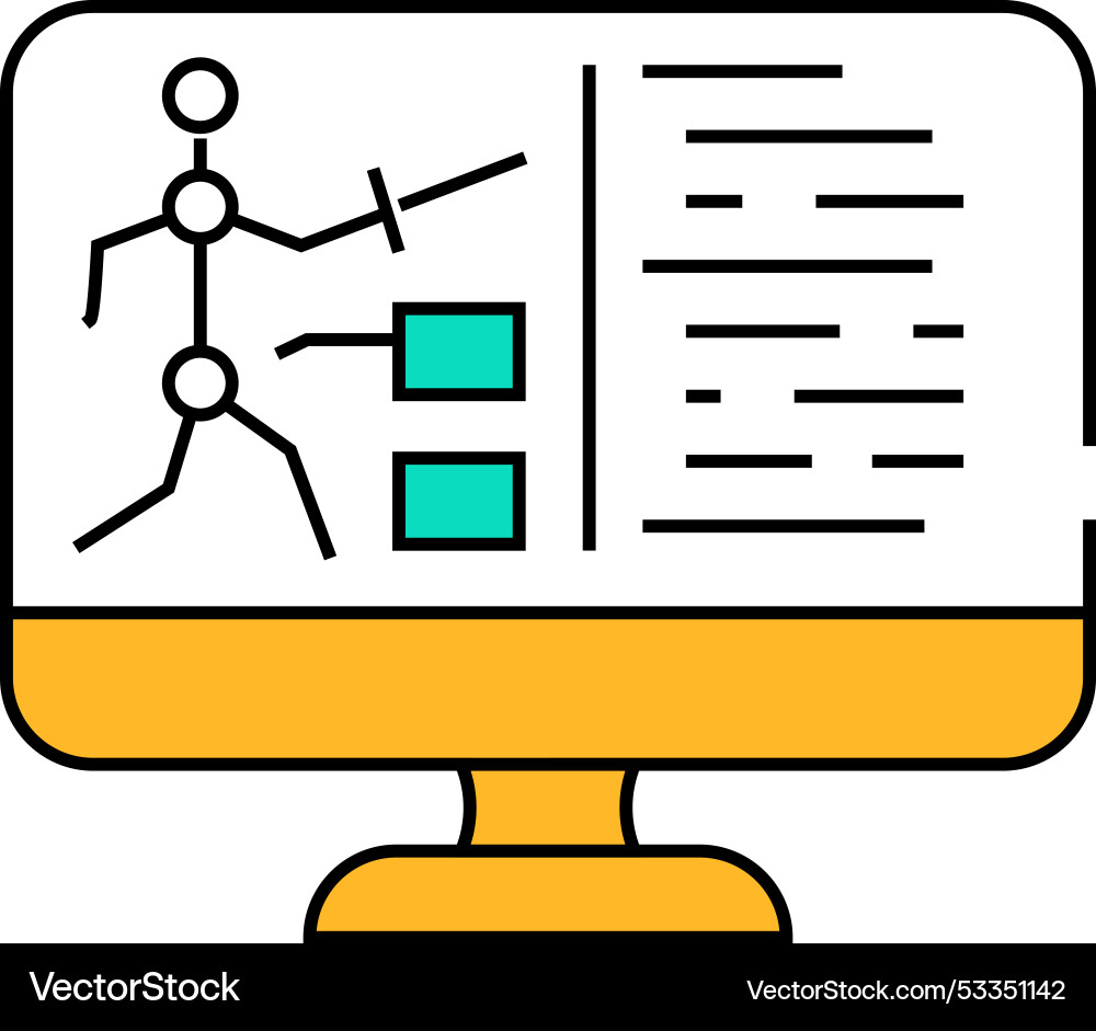 Character design game development icon color Vector Image Character design game development icon color Vector Image