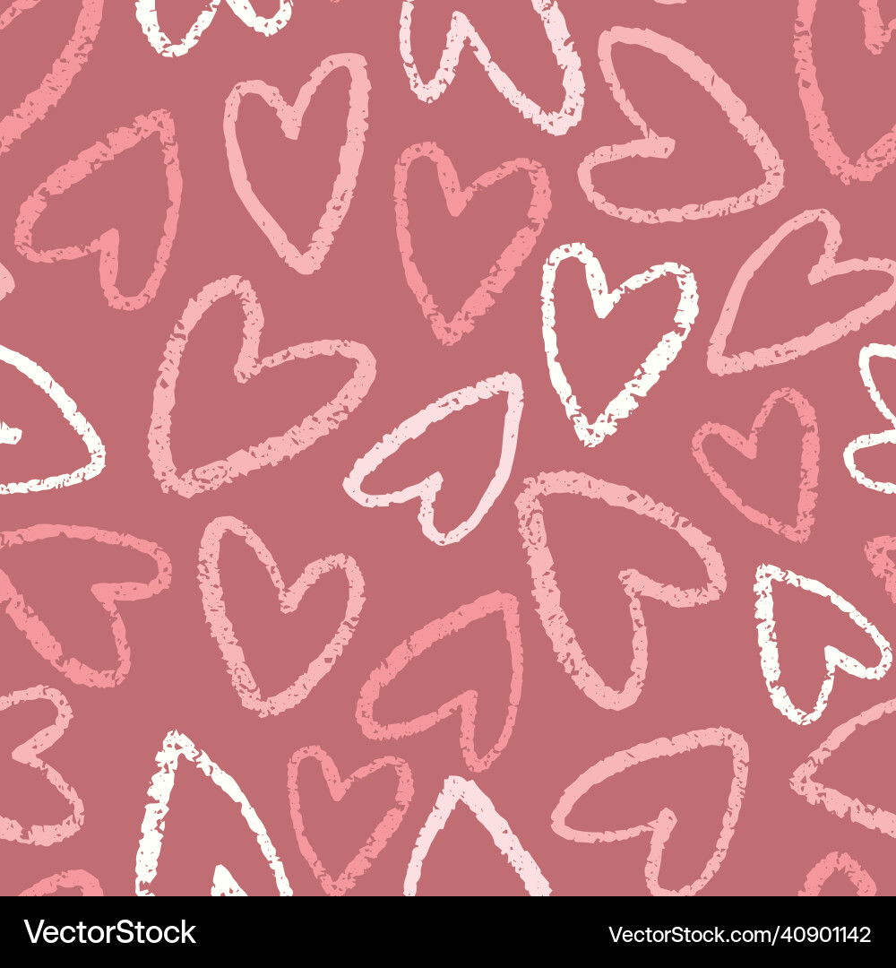 Cute Heart Pattern Background Royalty Free Vector Image