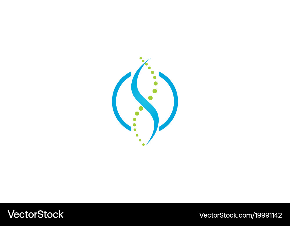 Dna circle science logo Royalty Free Vector Image