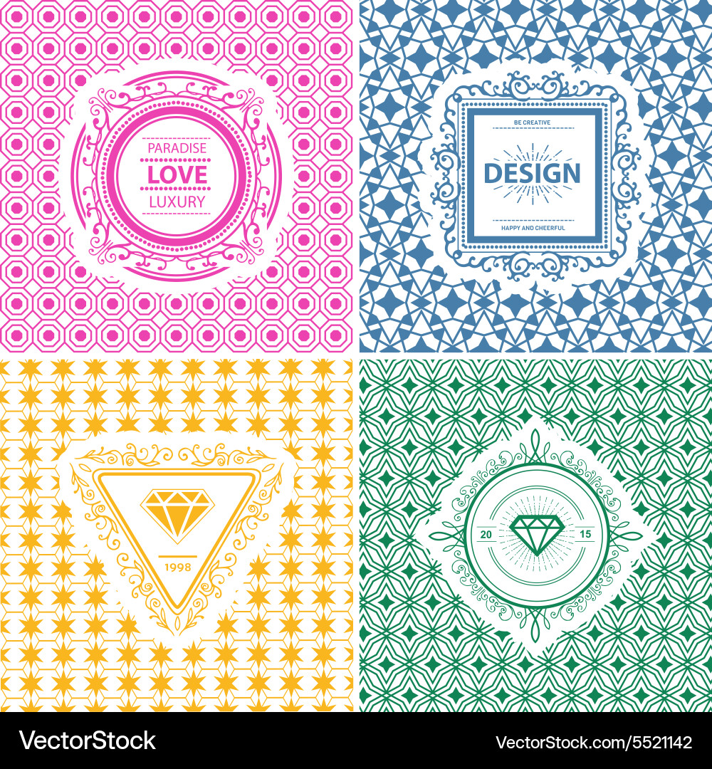 Elegant Monogram & Flourish Template Vector Image