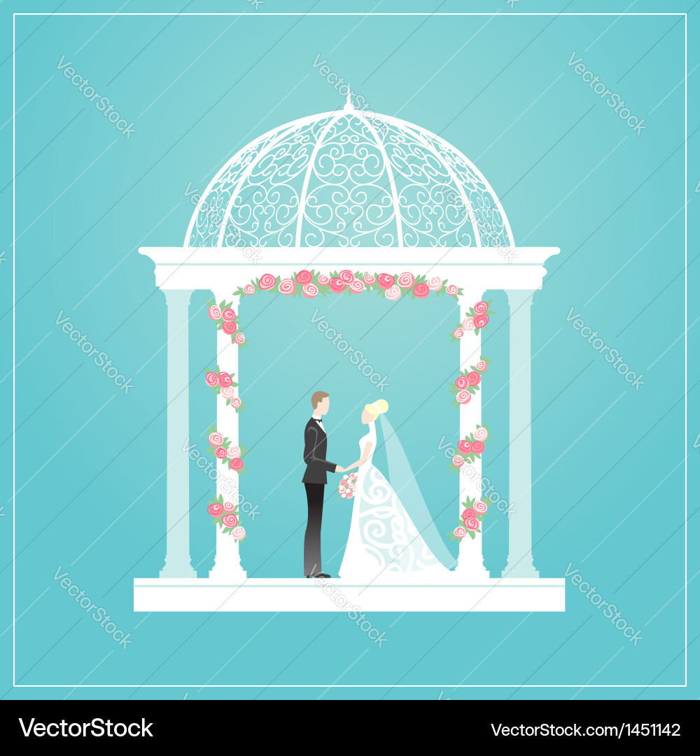 Elegant Wedding Arch Royalty Free Vector Image