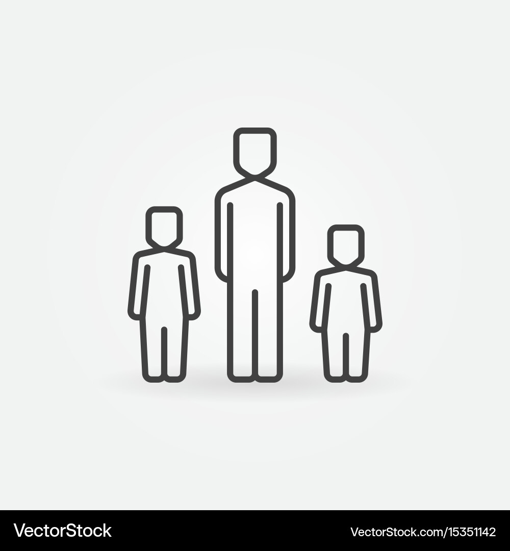 Father with two children icon Royalty Free Vector Image