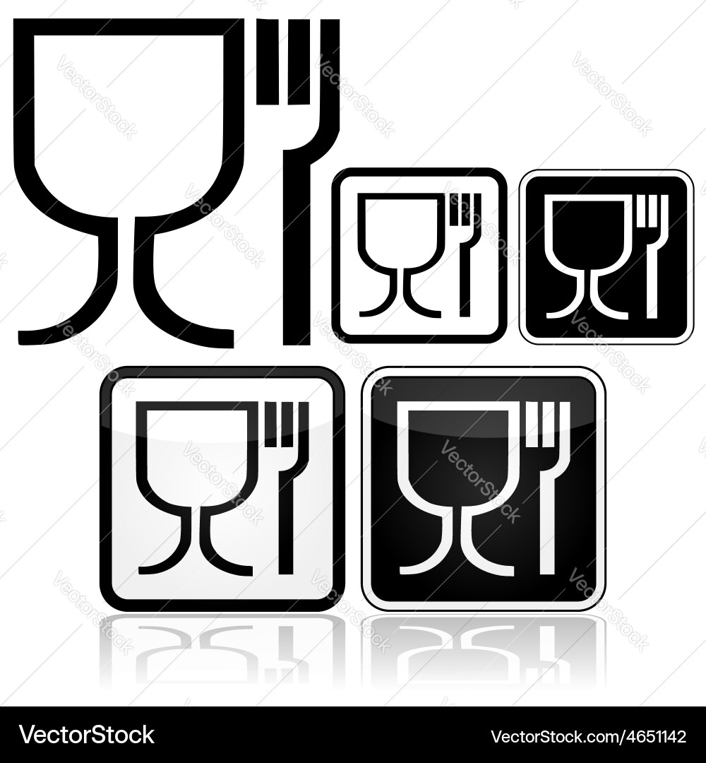 Food safe icons Royalty Free Vector Image - VectorStock