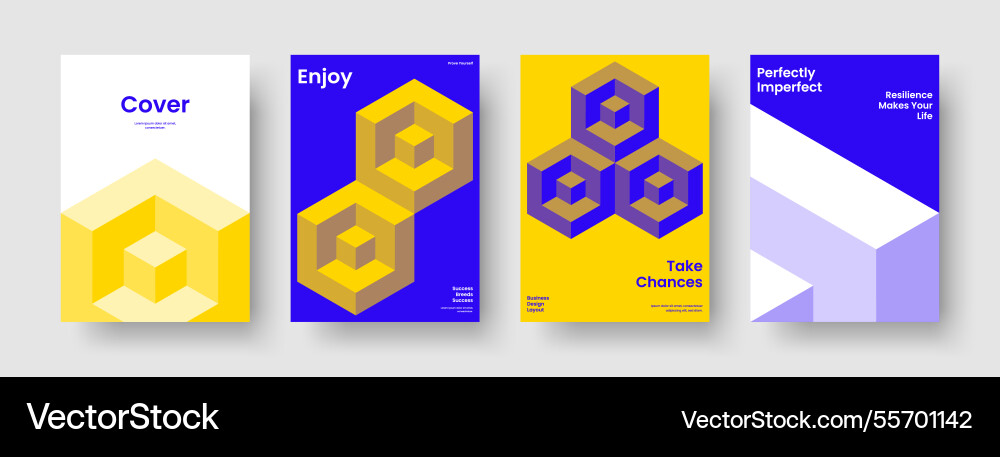 Geometric brochure design creative background Vector Image