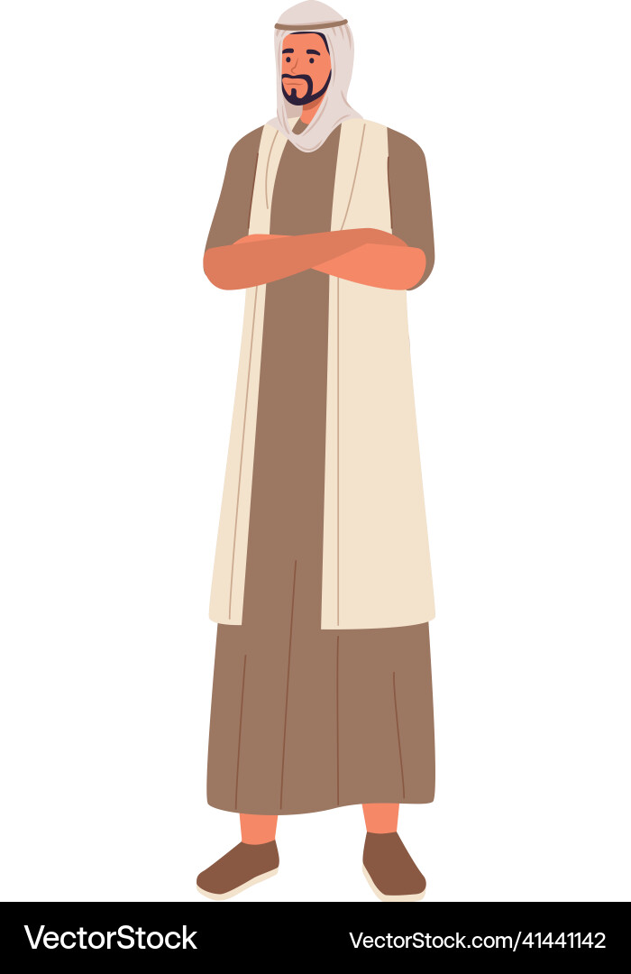 Muslim man with clothes traditional Royalty Free Vector