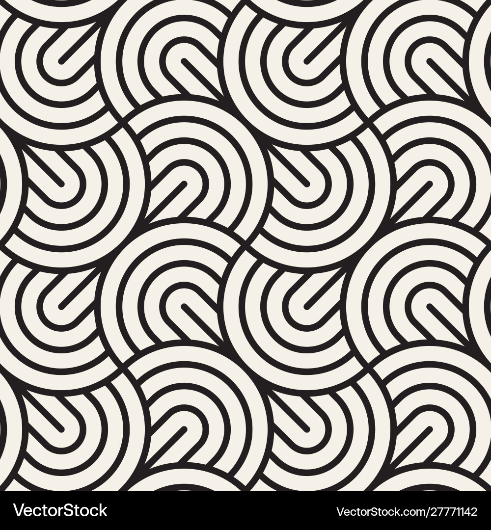 Seamless pattern concentric semi-circles Vector Image