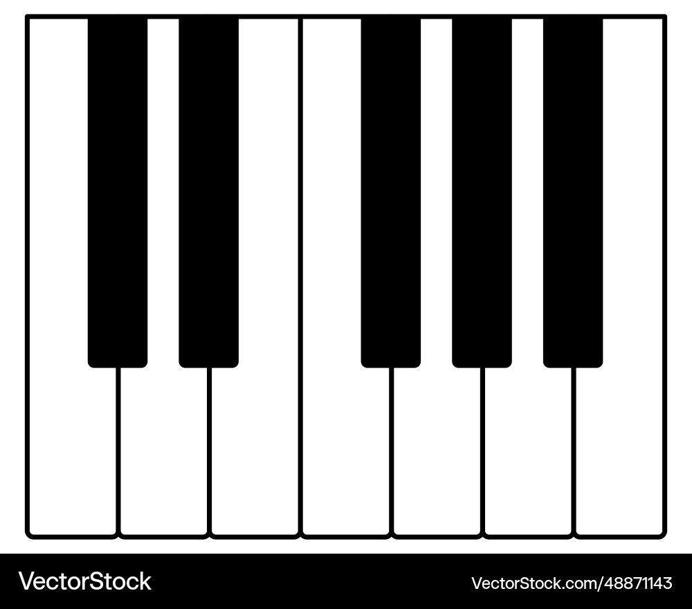 Abstract piano octave Royalty Free Vector Image