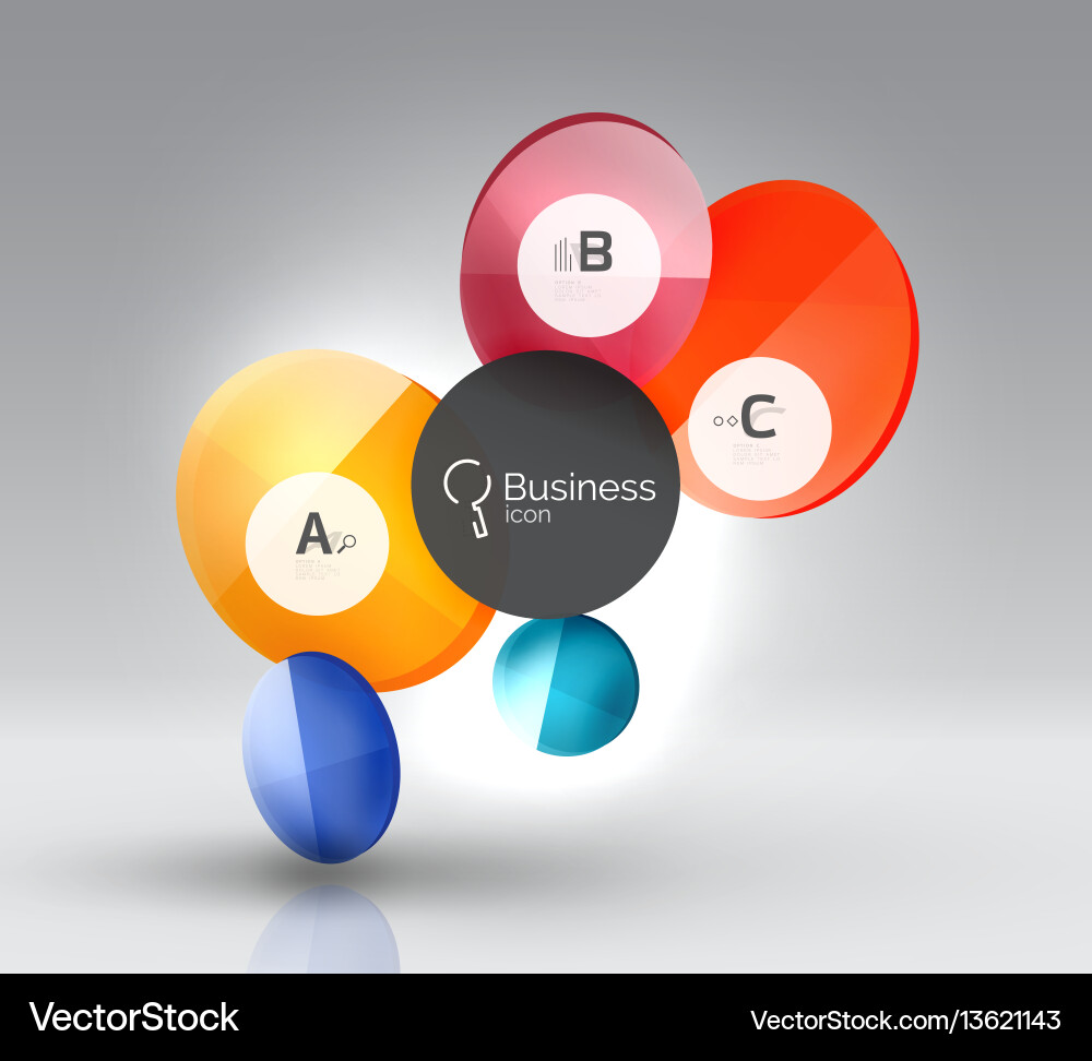 Circle modern business infographics design Vector Image