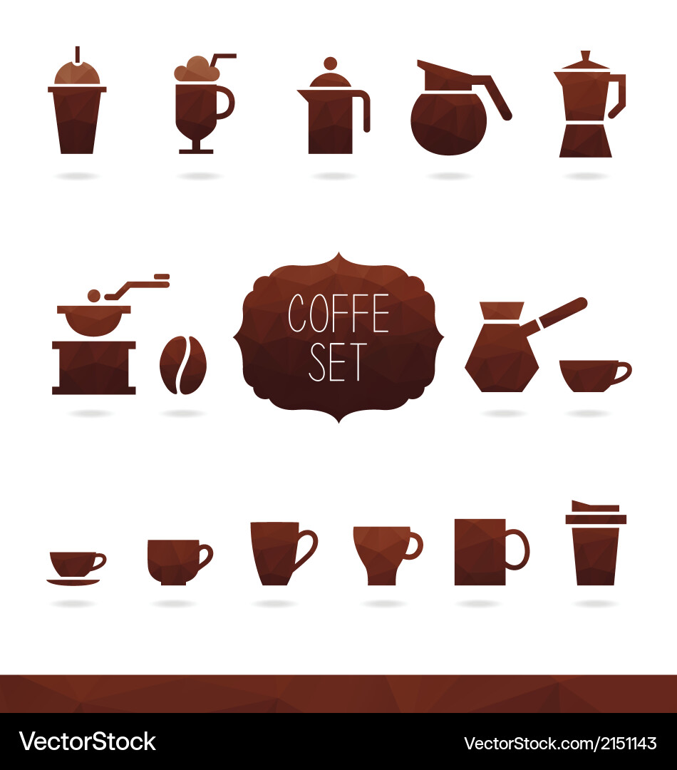 Coffee set Royalty Free Vector Image - VectorStock