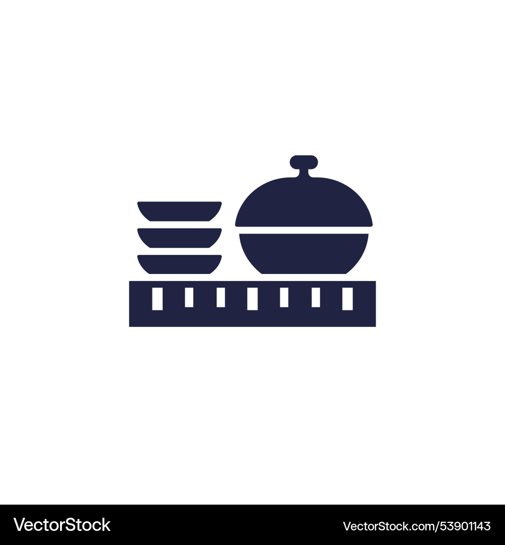 Serving size icon on white Royalty Free Vector Image