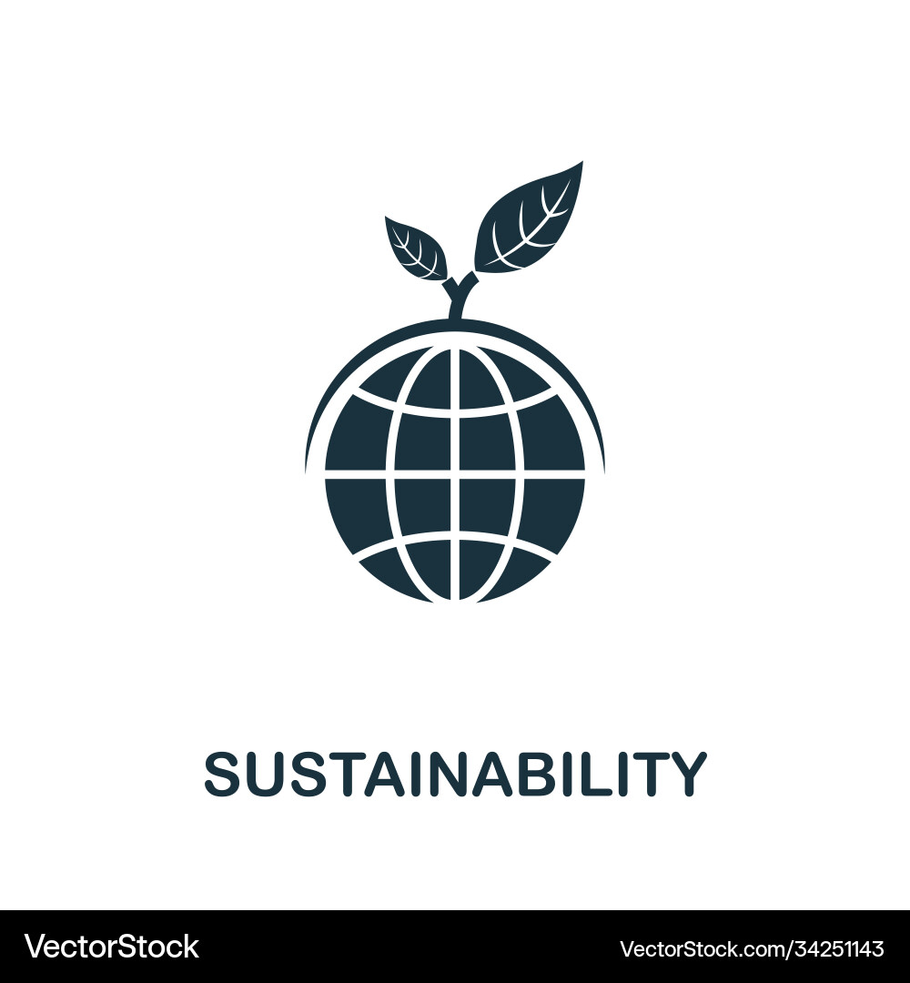 Sustainability icon simple element from life Vector Image