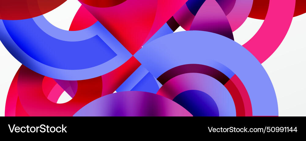 A bunch of red and blue circles on white Vector Image
