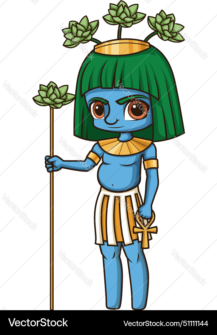 Ancient egyptian god hapi cartoon clip art Vector Image