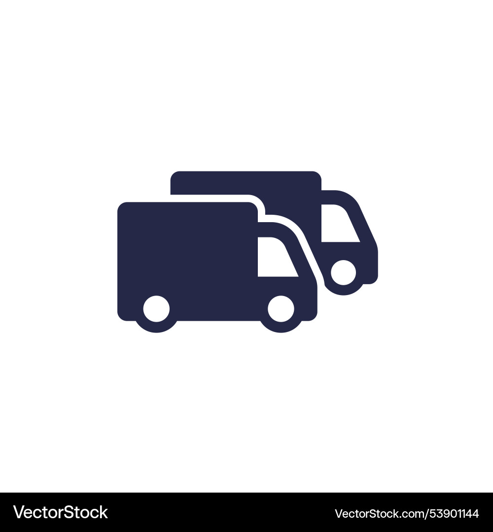 Commercial fleet icon with trucks vans Royalty Free Vector