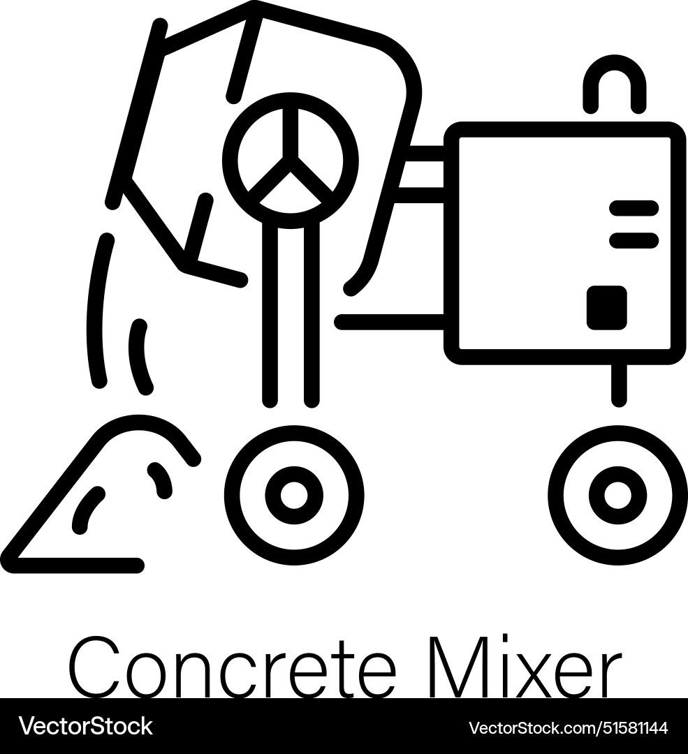 Concrete mixer Royalty Free Vector Image - VectorStock