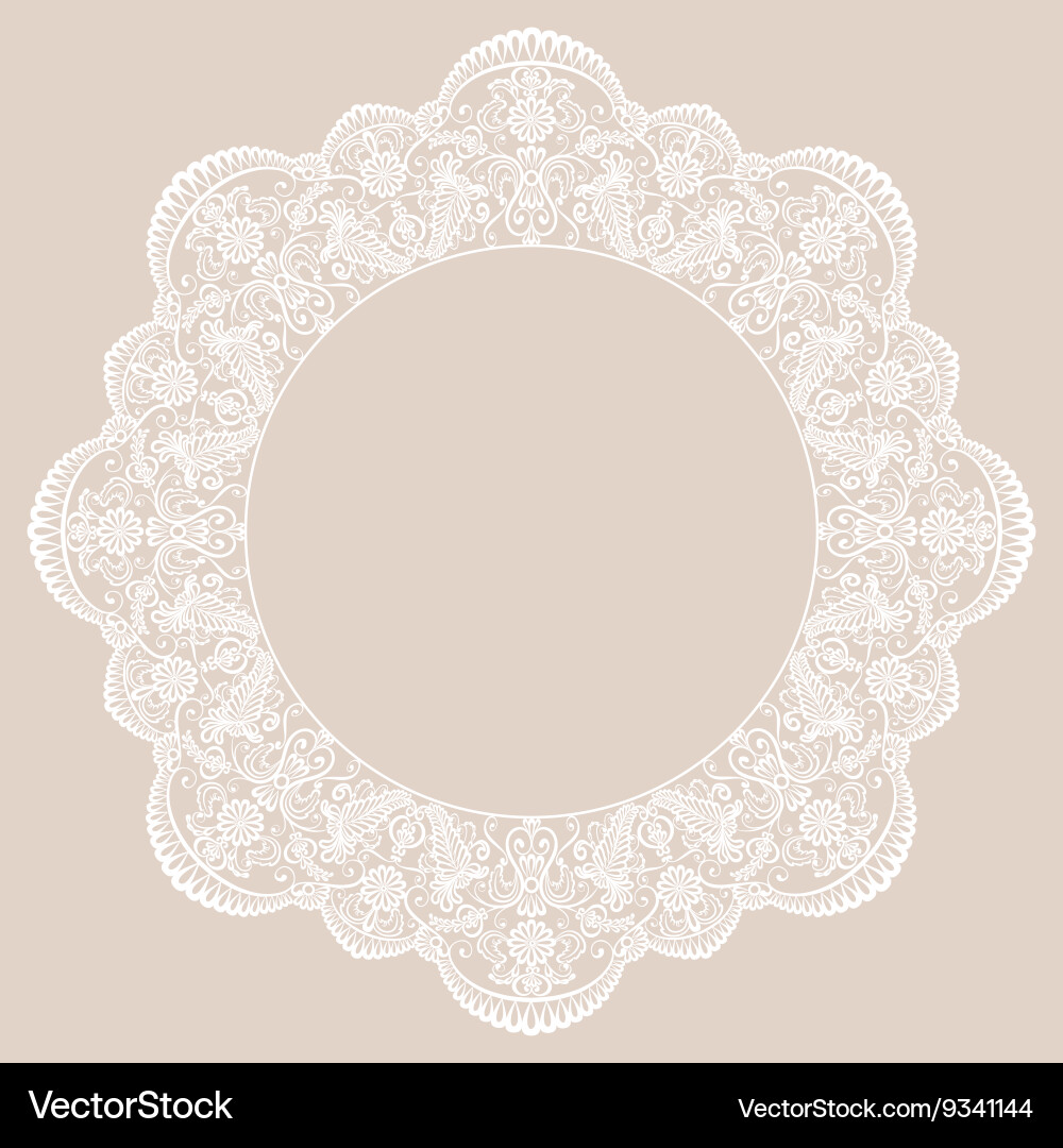 Elegant Lace Frame Royalty Free Vector Image - VectorStock