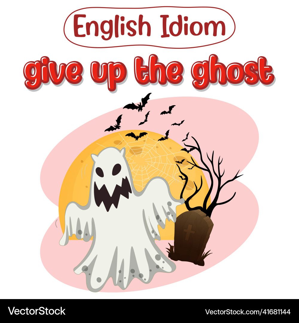 English idiom with picture description for give Vector Image